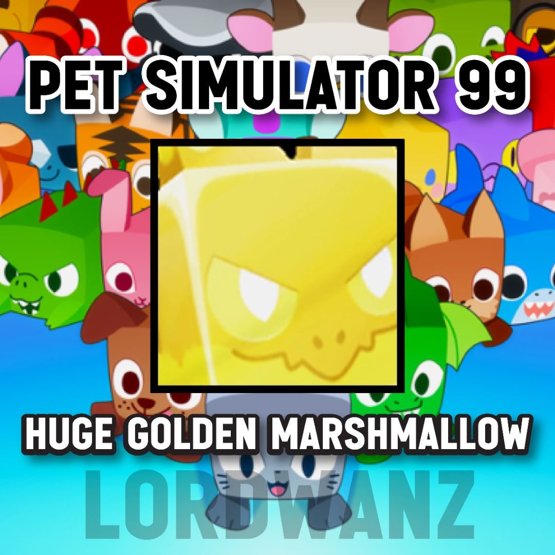 Huge Golden Marshmallow Pet Simulator 99, Video Gaming, Gaming ...