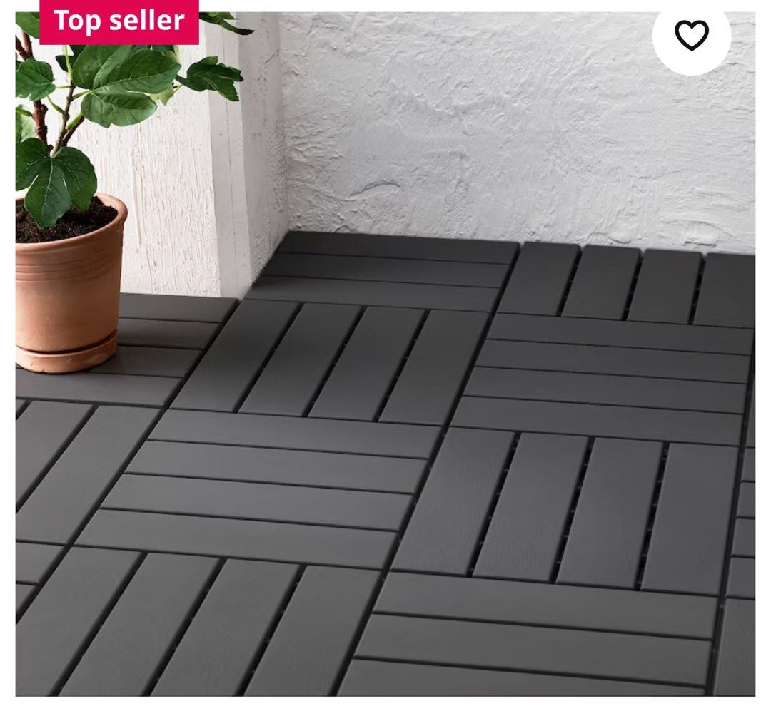 IKEA RUNNEN Floor decking (7 pcs), Furniture & Home Living, Outdoor ...