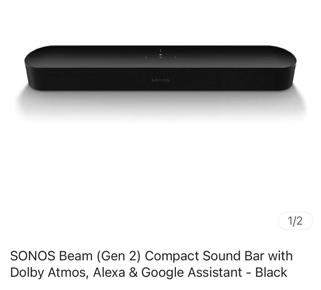 Instock Sonos Beam Gen 2 Black, Audio, Soundbars, Speakers & Amplifiers ...