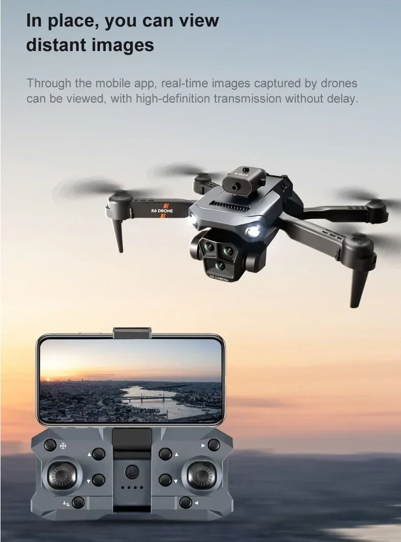 K6 MAX Drone 4K Professional HD ESC Camera Optical Flow Localization ...