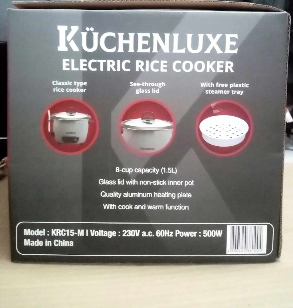 German Kuchenluxe Electric Rice Cooke, TV & Home Appliances, Kitchen ...