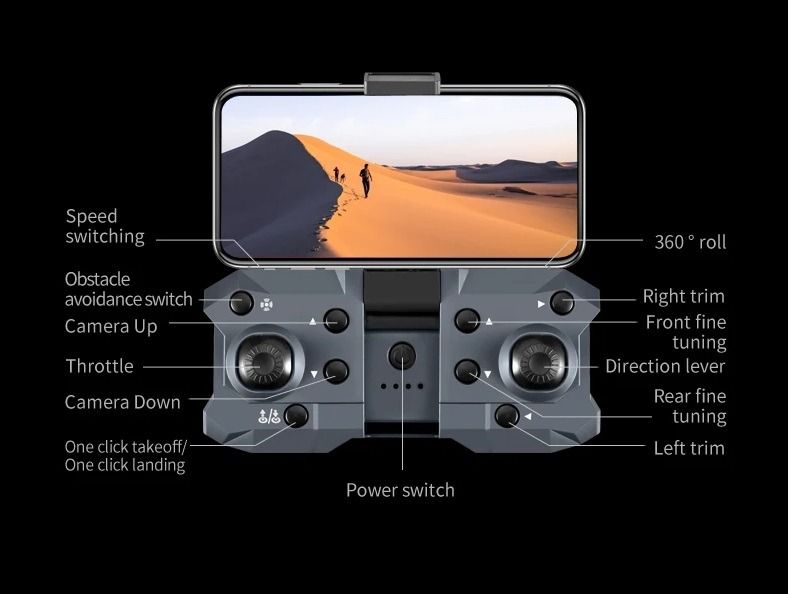 KY605S RC Drone 8K Professional With Three Camera Wide Angle Optical ...