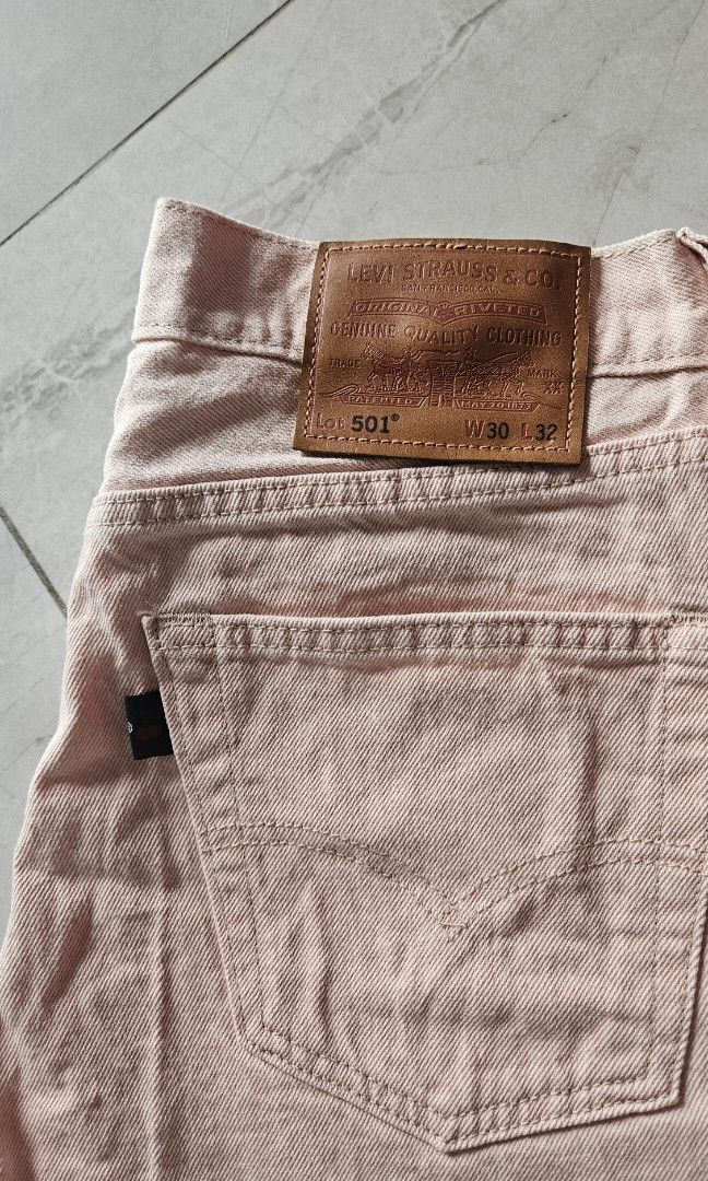 Levis 501 peach. Rare., Men's Fashion, Bottoms, Jeans on Carousell