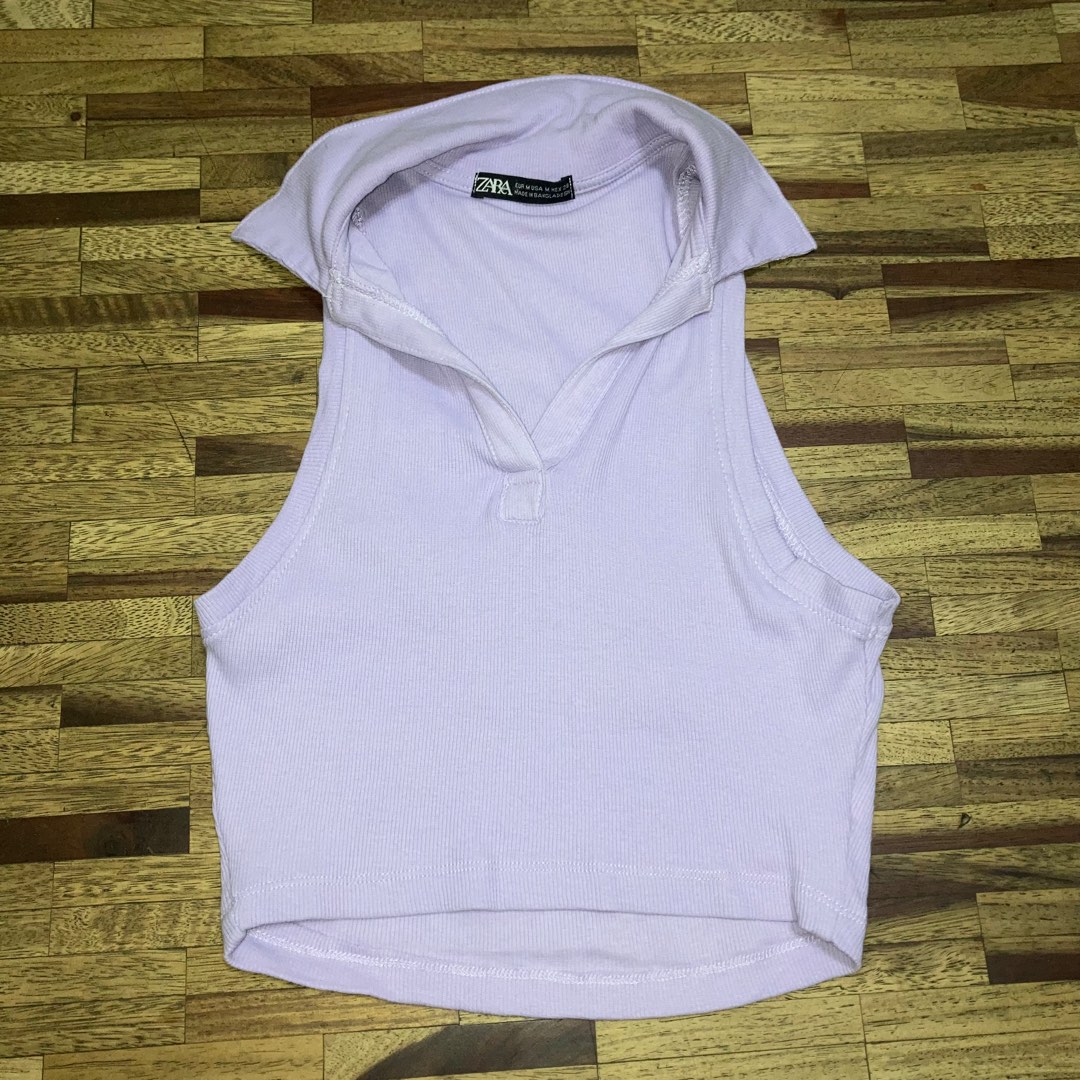 Light Purple Top, Women's Fashion, Tops, Sleeveless on Carousell