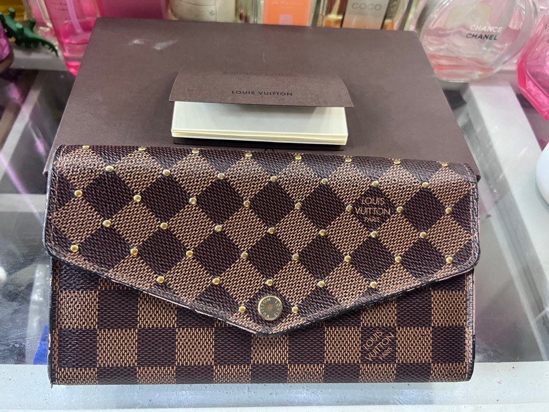 LV Studded Sarah Wallet, Luxury, Bags & Wallets on Carousell