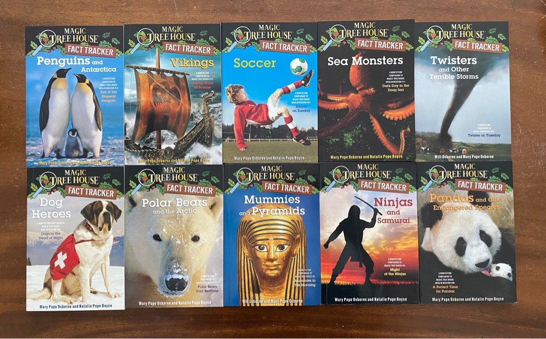 Magic Treehouse Fact Tracker Books - $3 each, Hobbies & Toys, Books ...