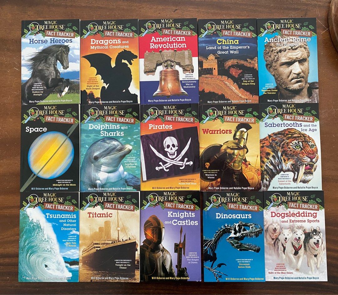 Magic Treehouse Fact Tracker Books - $3 each, Hobbies & Toys, Books ...