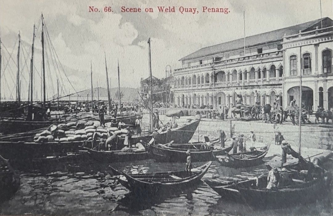 Malaya Old Picture postcard of the Penang Weld Quay. Published by A ...