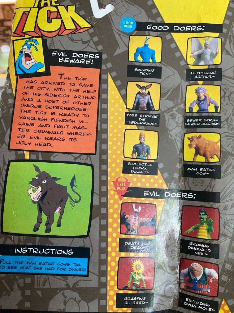 Man Eating Cow from The Tick, Hobbies & Toys, Toys & Games on Carousell