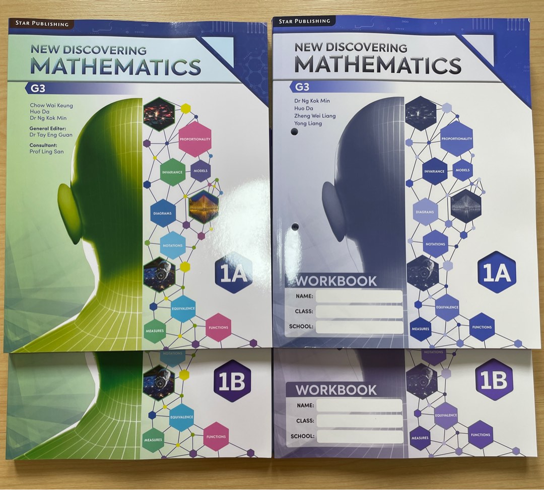 Secondary Math Textbooks A & B + workbooks A & B, Hobbies & Toys, Books ...