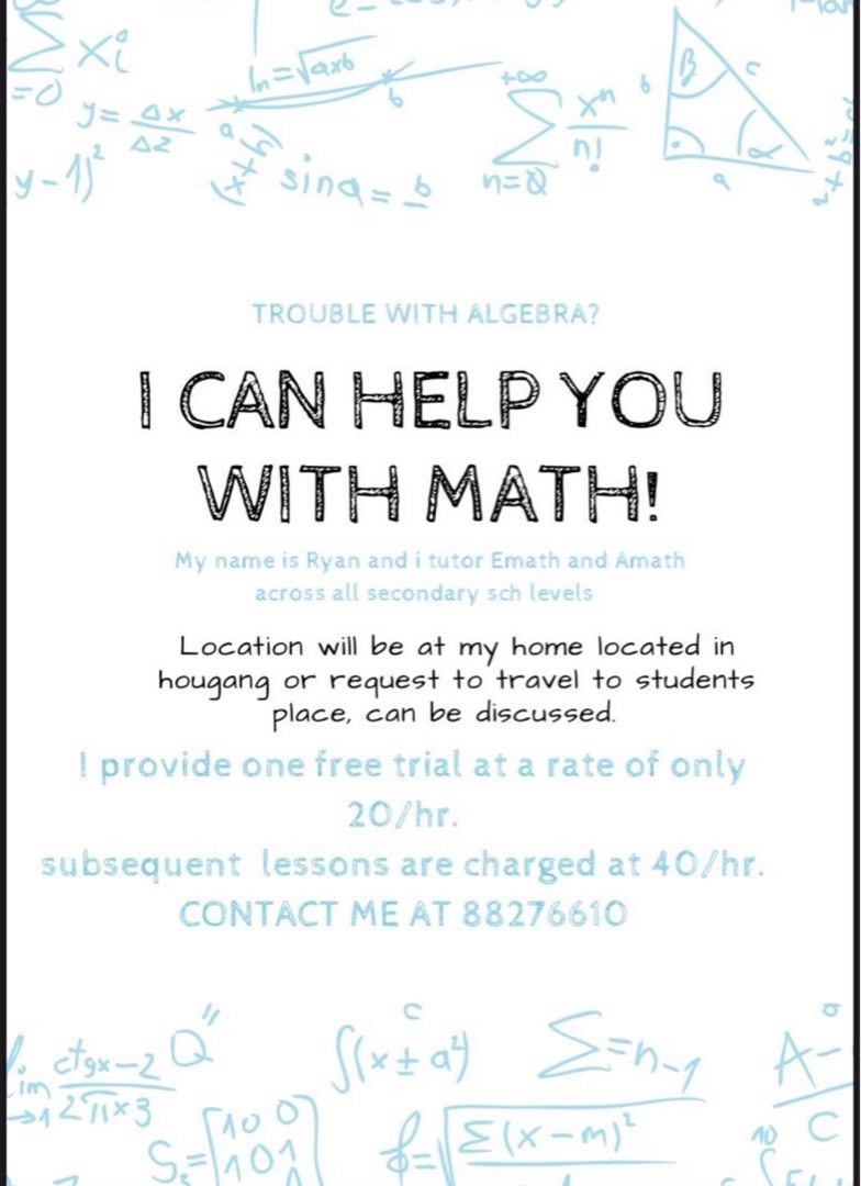 Math tution, Learning & Enrichment, Enrichment & Tuition on Carousell