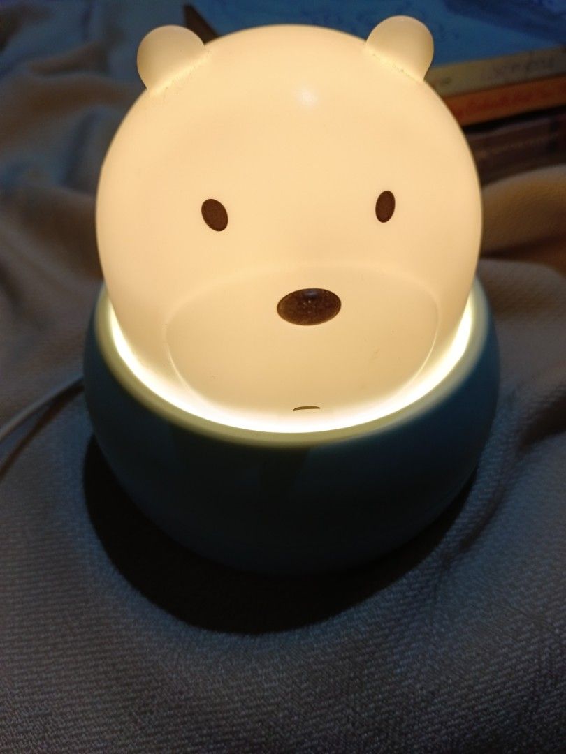 Miniso We Bare Bears Night Light Ice Bear, Furniture & Home Living ...