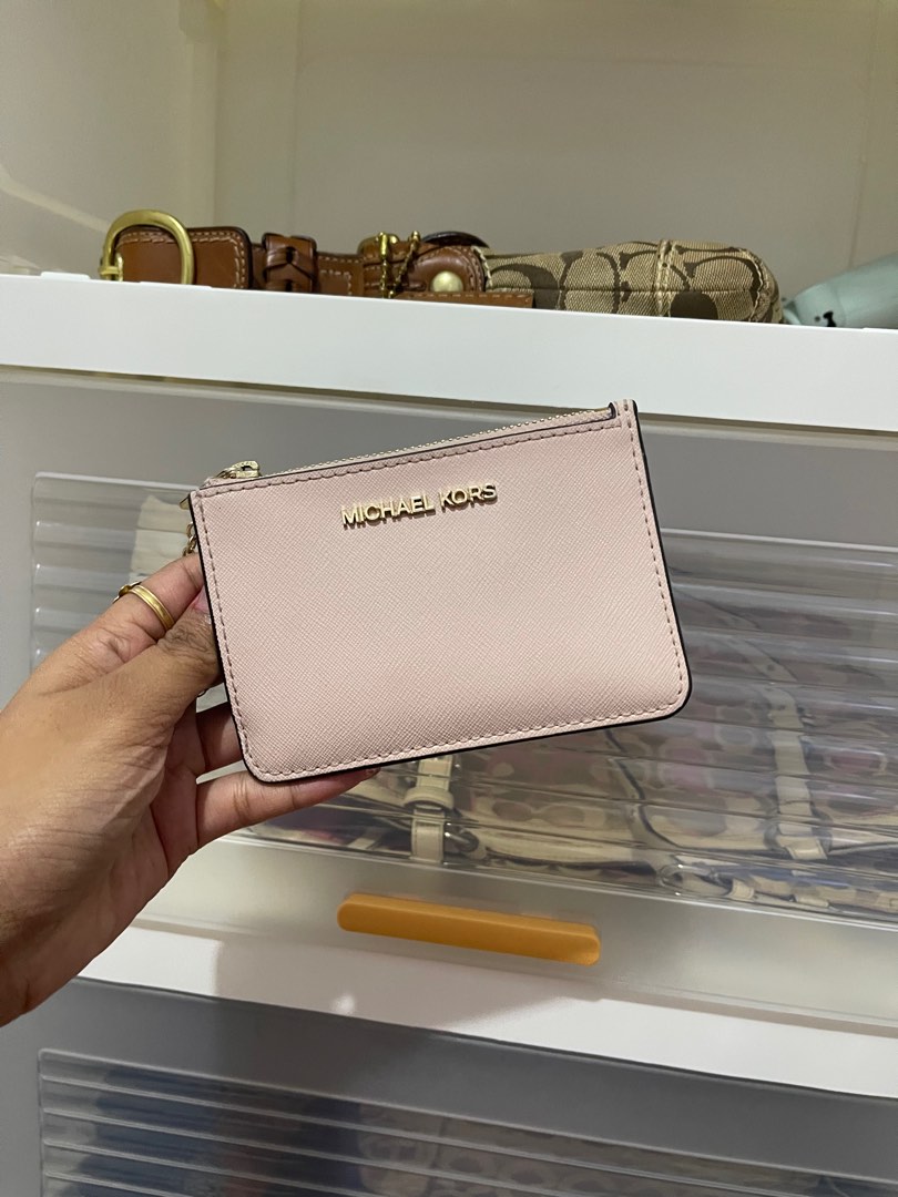 MK Authentic Pink Card Case, Luxury, Bags & Wallets on Carousell