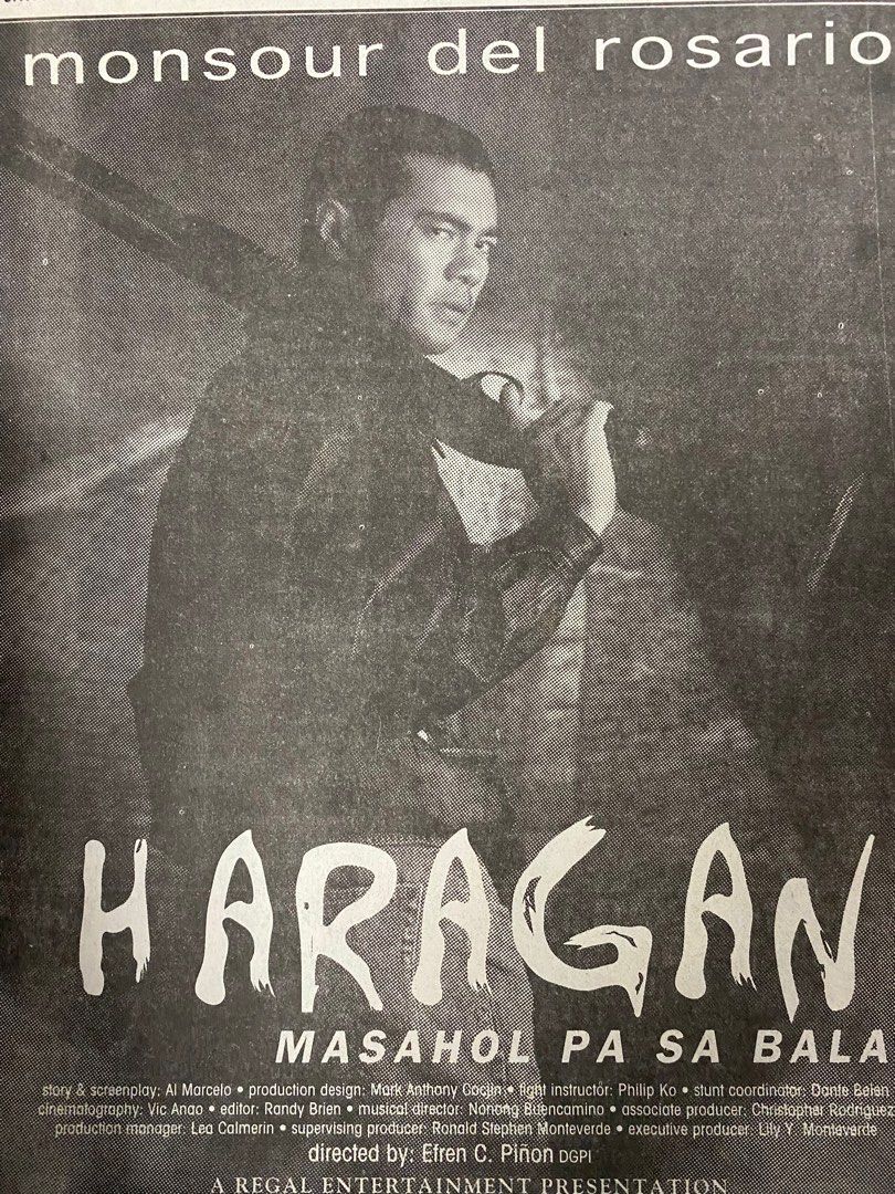 monsour del rosario as Harangam masahol pa sa Bala - Old Newspaper Movie Ad Clippings Tagalog ...