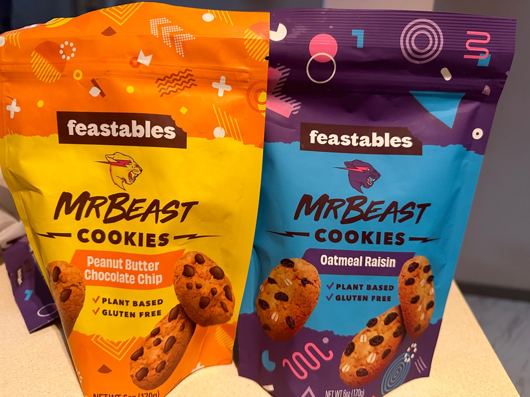 Mr beast cookies peanut butter cho chip and oatmeal, Food & Drinks ...