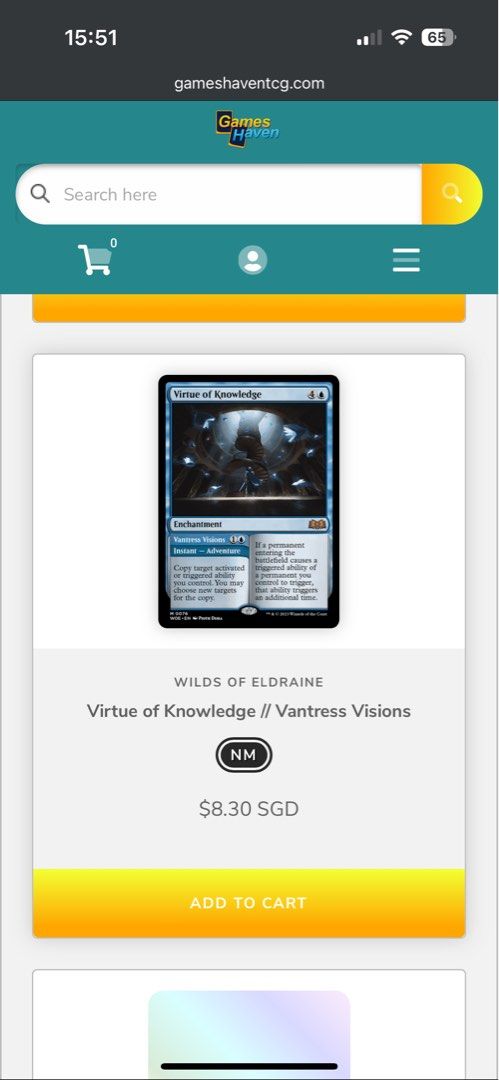 MTG - Virtue of Knowledge, Hobbies & Toys, Toys & Games on Carousell