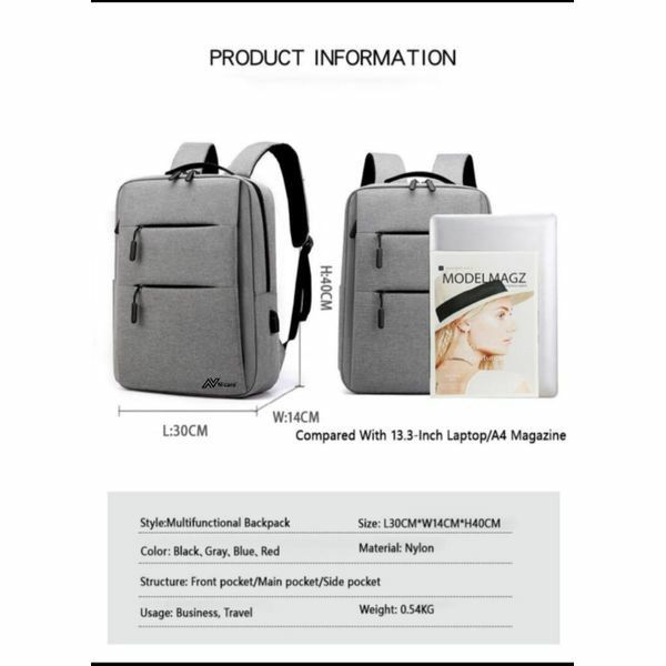 Nicard Business/ School Waterproof Laptop Backpack With Usb Port, Men's ...