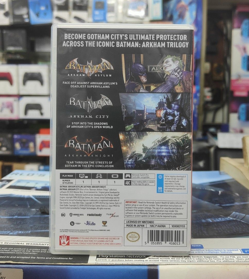 Nintendo Switch Batman Arkham Trilogy, Video Gaming, Video Games ...