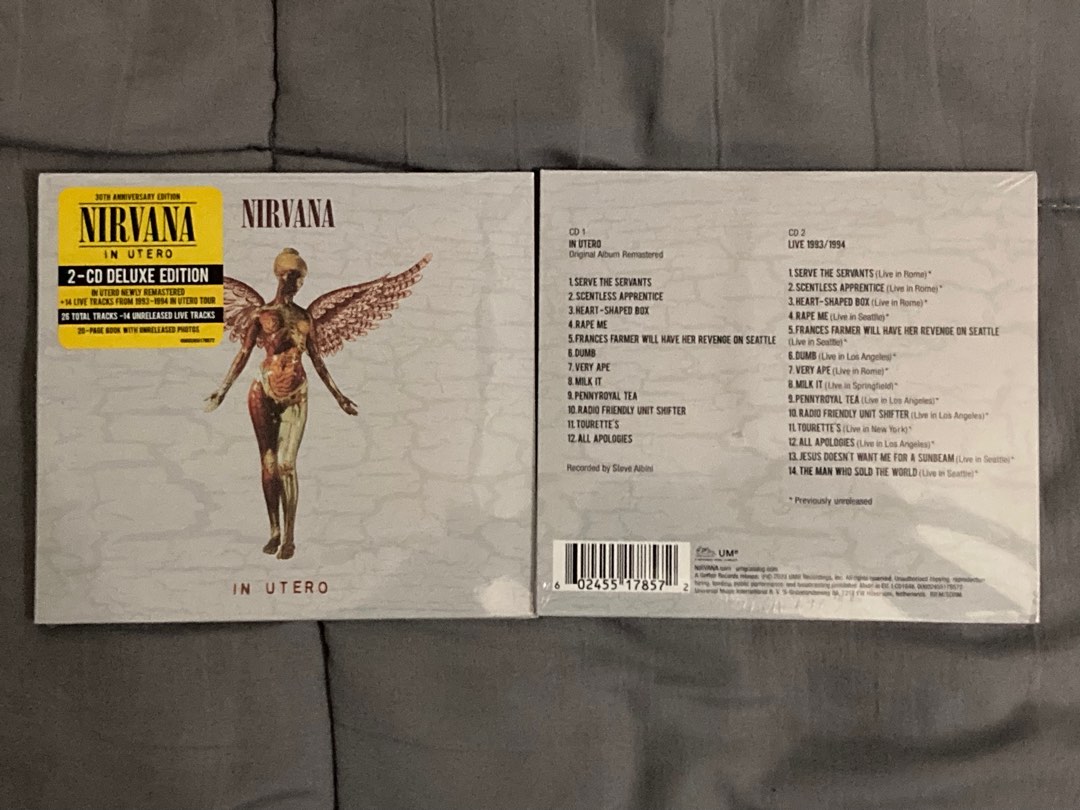 Nirvana In Utero 30th Anniversary Hobbies And Toys Music And Media Cds And Dvds On Carousell