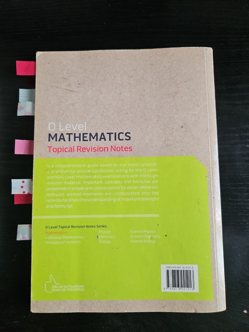 O Level Topical Revision Notes mathematics, Hobbies & Toys, Books ...