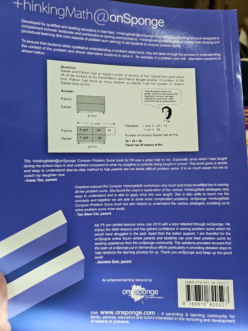 P4 onsponge Conquer Problem Sums, Hobbies & Toys, Books & Magazines, Assessment Books on Carousell
