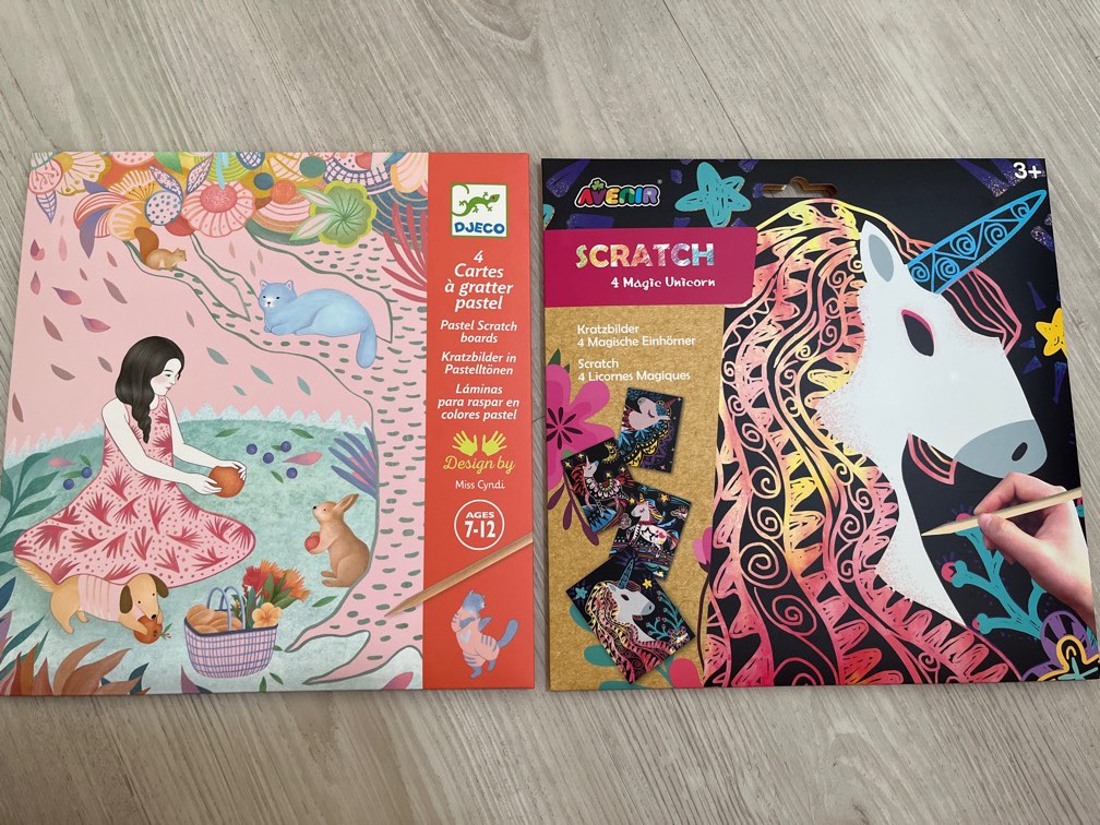 Pastel scratch boards, Hobbies & Toys, Toys & Games on Carousell