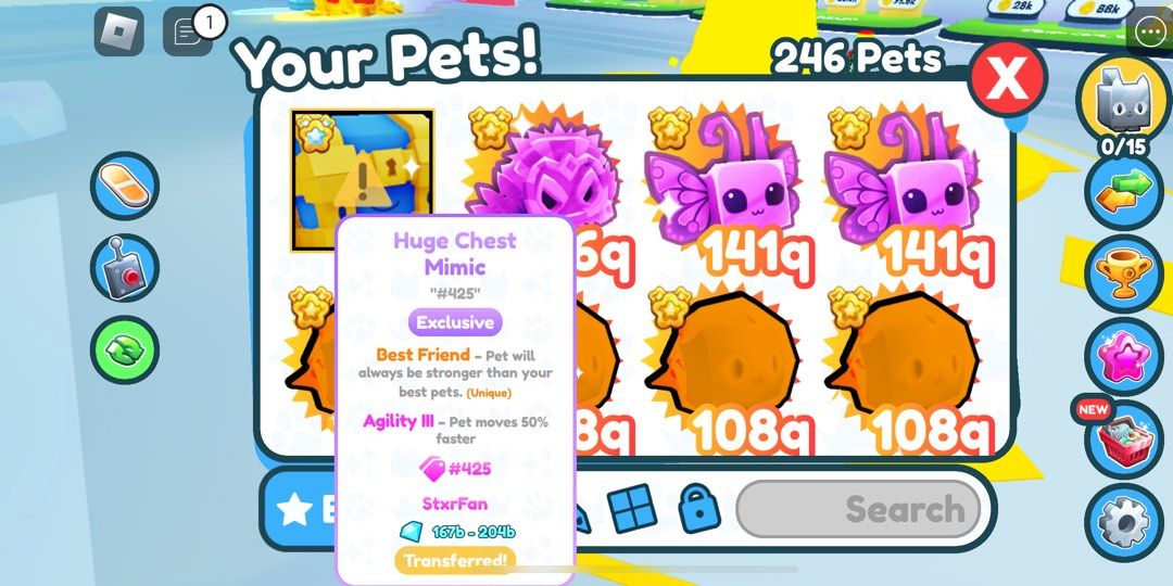 Pet Simulator X huge chest mimic, Video Gaming, Gaming Accessories, In ...