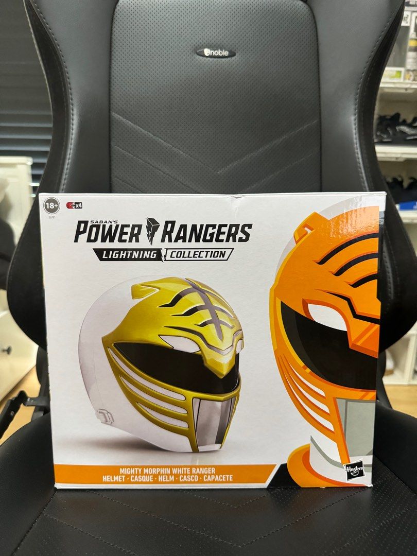 Power Rangers Lightning Collection Premium White Ranger Helmet Prop ...