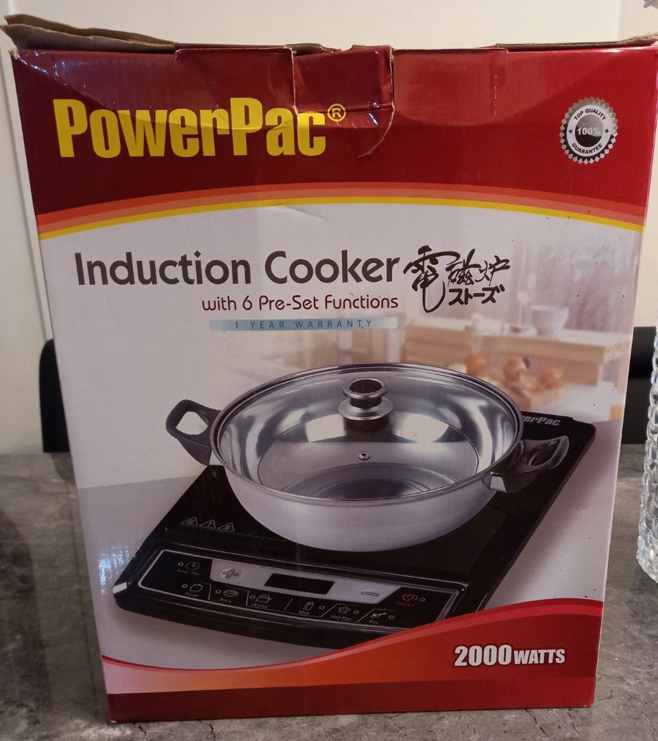 PowerPac Induction Cooker With Stainless Steel Pot, TV & Home ...