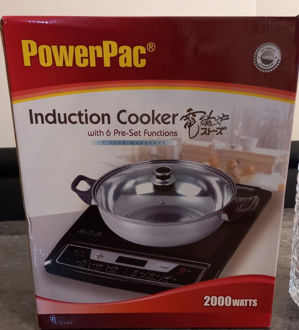 PowerPac Induction Cooker With Stainless Steel Pot, TV & Home ...
