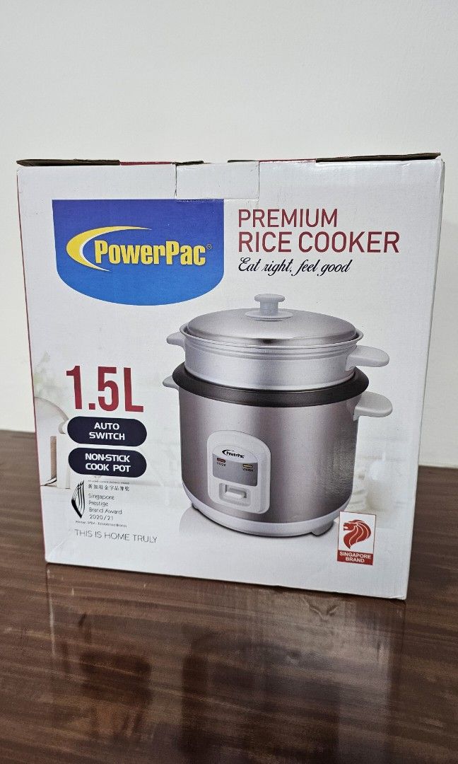 POWERPAC Premium Rice Cooker (1.5L), TV & Home Appliances, Kitchen ...