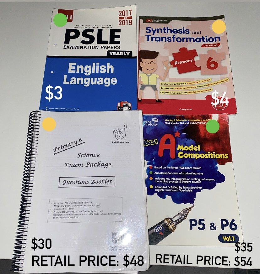 PSLE Assessment books (English, Science, Chinese), Hobbies & Toys ...