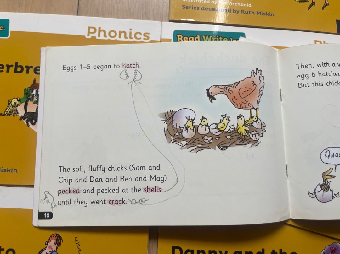 Read Write Inc RWI Phonics Yellow Books 1-10, 興趣及遊戲, 書本 & 文具, 小朋友書 ...