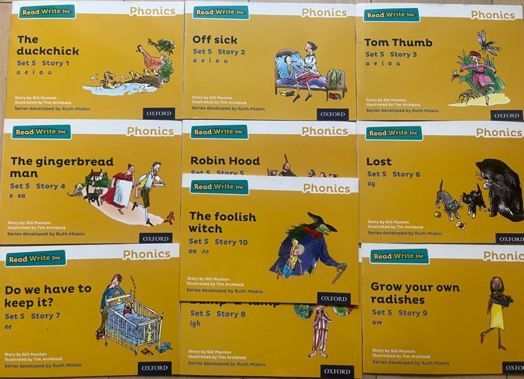 Read Write Inc RWI Phonics Yellow Books 1-10, 興趣及遊戲, 書本 & 文具, 小朋友書 ...