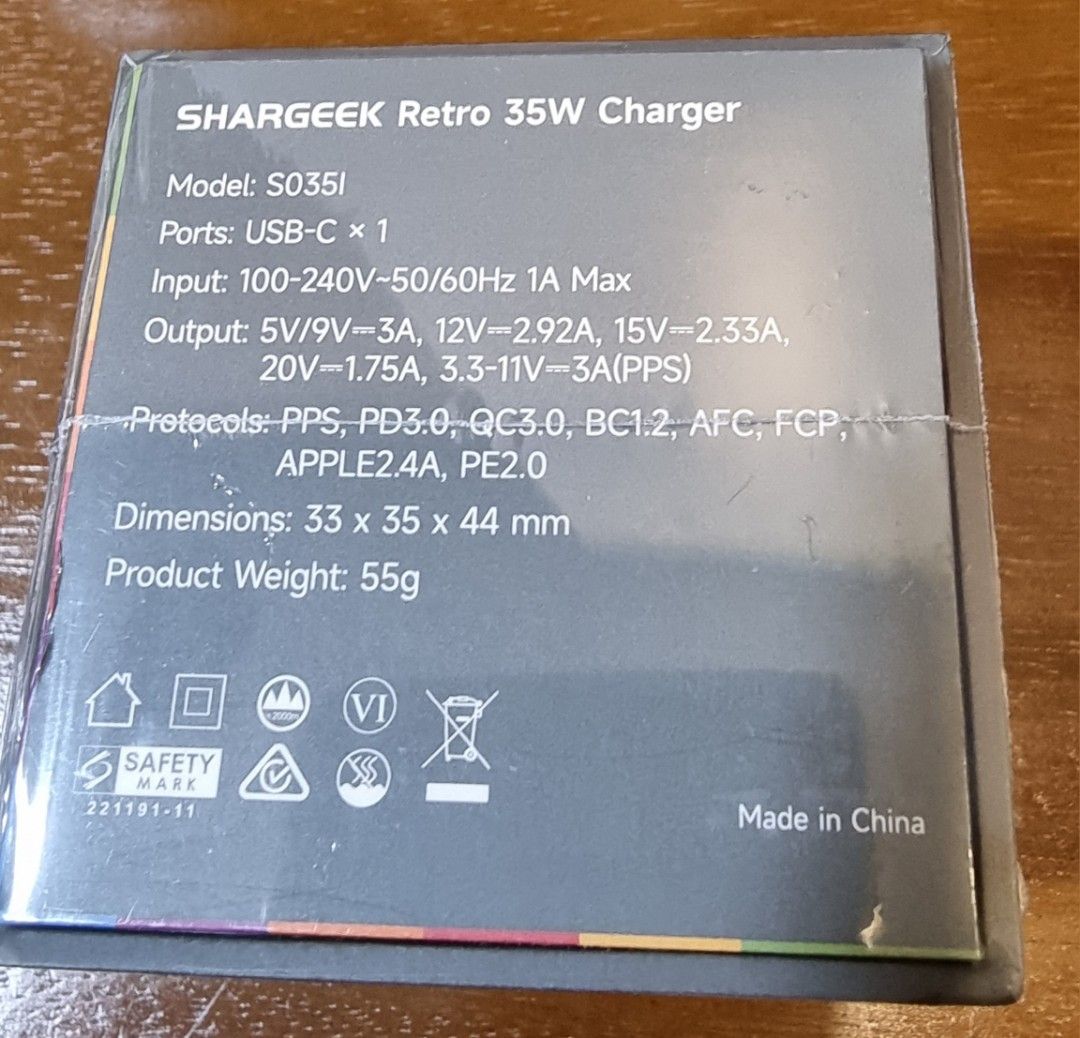 Shargeek S035 Retro 35W USB-C GaN Charger, TV & Home Appliances ...