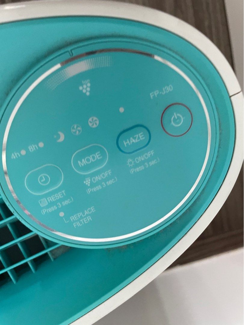 SHARP Light Blue Plasmacluster Air Purifier FP-J30E, TV & Home ...