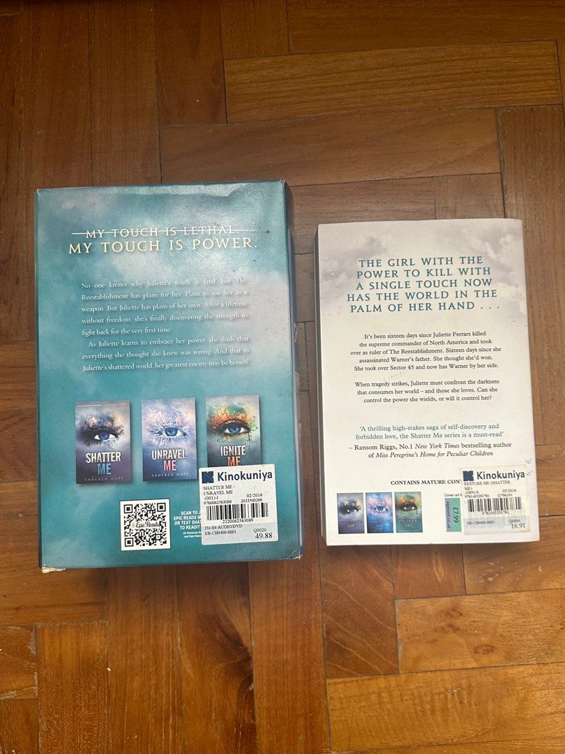 shatter me series books 1-4 (shatter me, unravel me, ignite me, restore ...