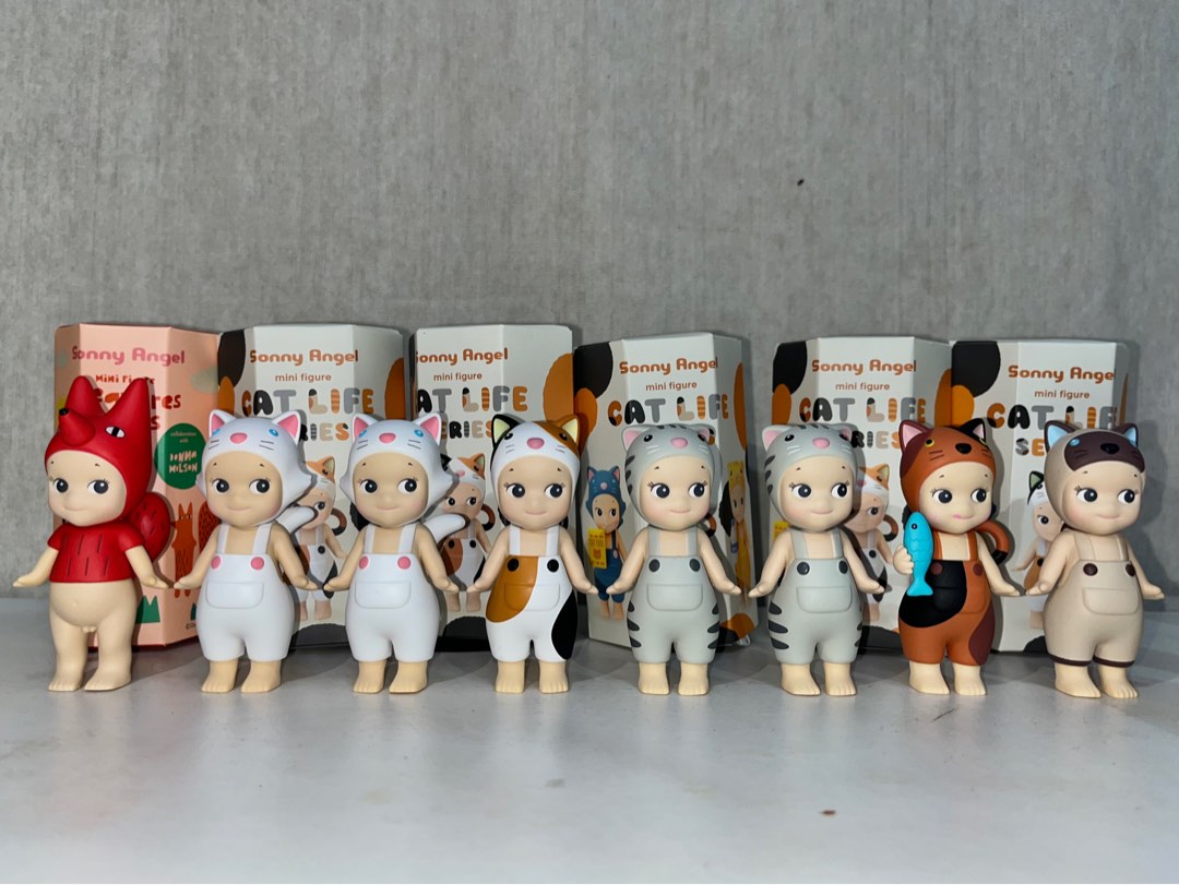Sonny Angel Cat Life & Creatures Series: White Cat Sets, Hobbies & Toys ...