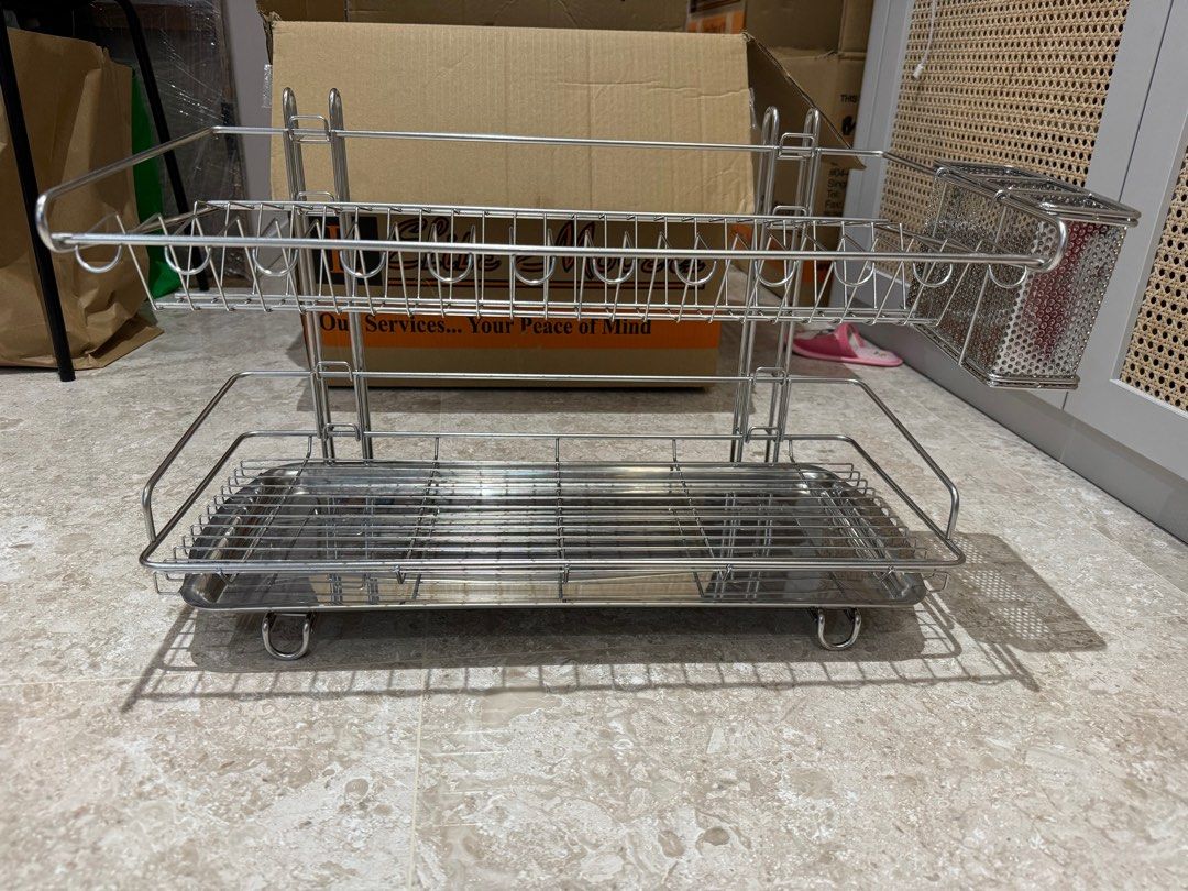 Stainless Steel Dish Rack, Furniture & Home Living, Kitchenware ...