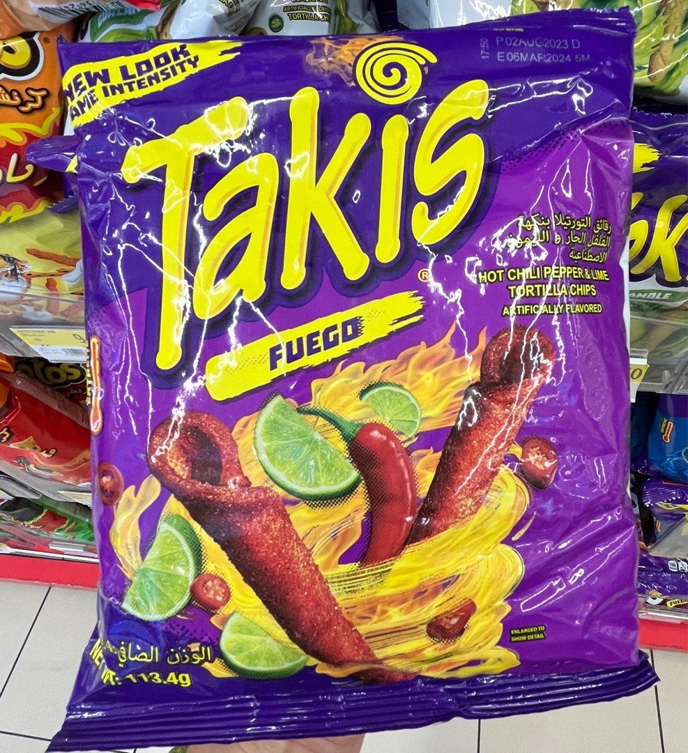 Takis Chips Fuego Flavor 4oz or 113.4g, Food & Drinks, Other Food ...