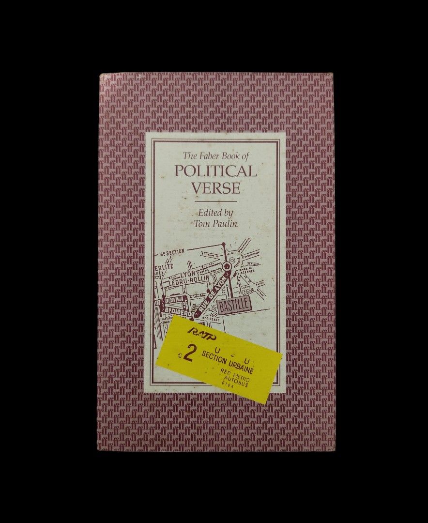 The Faber Book of Political Verse by Paulin (1989 Edition), Hobbies ...