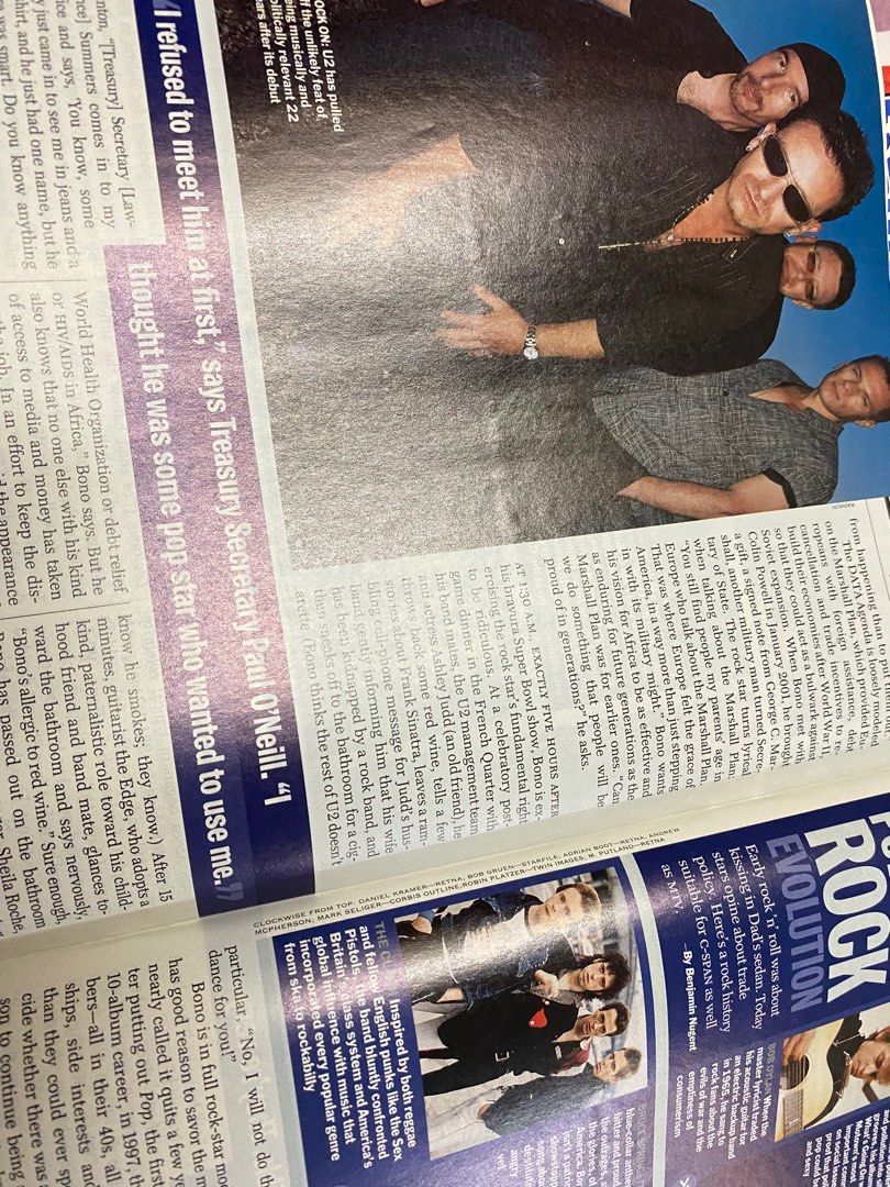 TIME MAGAZINE VINTAGE SUBSCRIBER SPECIAL u2 Frontman BONO - Can save ...