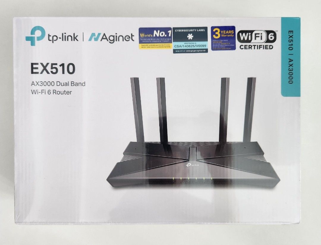 TP-Link EX510 AX3000 Dual Band Wi-Fi 6 Router, Computers & Tech, Parts ...