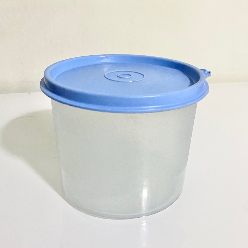 Tupperware Blue Round Small Container, Furniture & Home Living ...