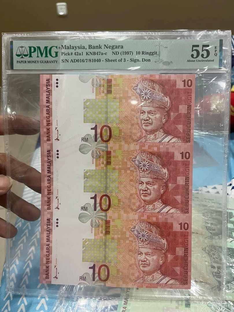 Uncut rm10 pmg 55 epq pmg only one record, Hobbies & Toys, Collectibles ...