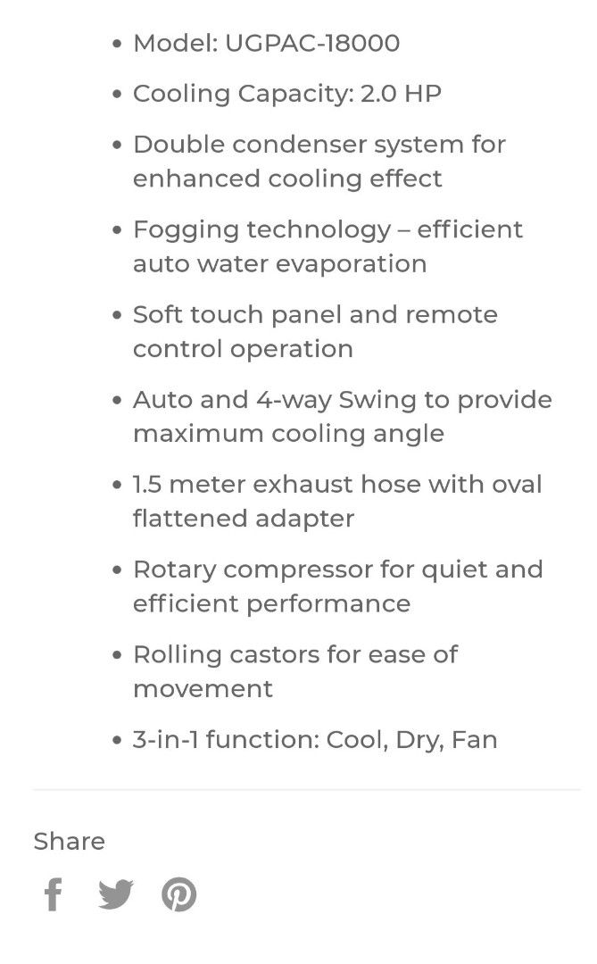 UNION PORTABLE AIRCON 2HP, TV & Home Appliances, Air Conditioning and ...
