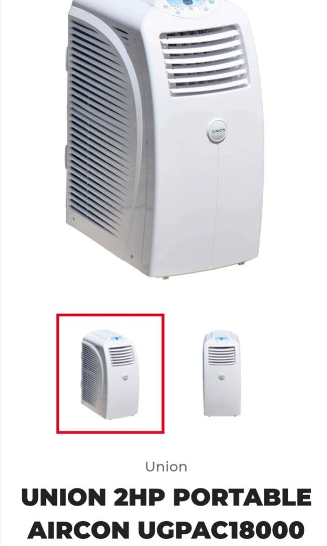 UNION PORTABLE AIRCON 2HP, TV & Home Appliances, Air Conditioning and ...