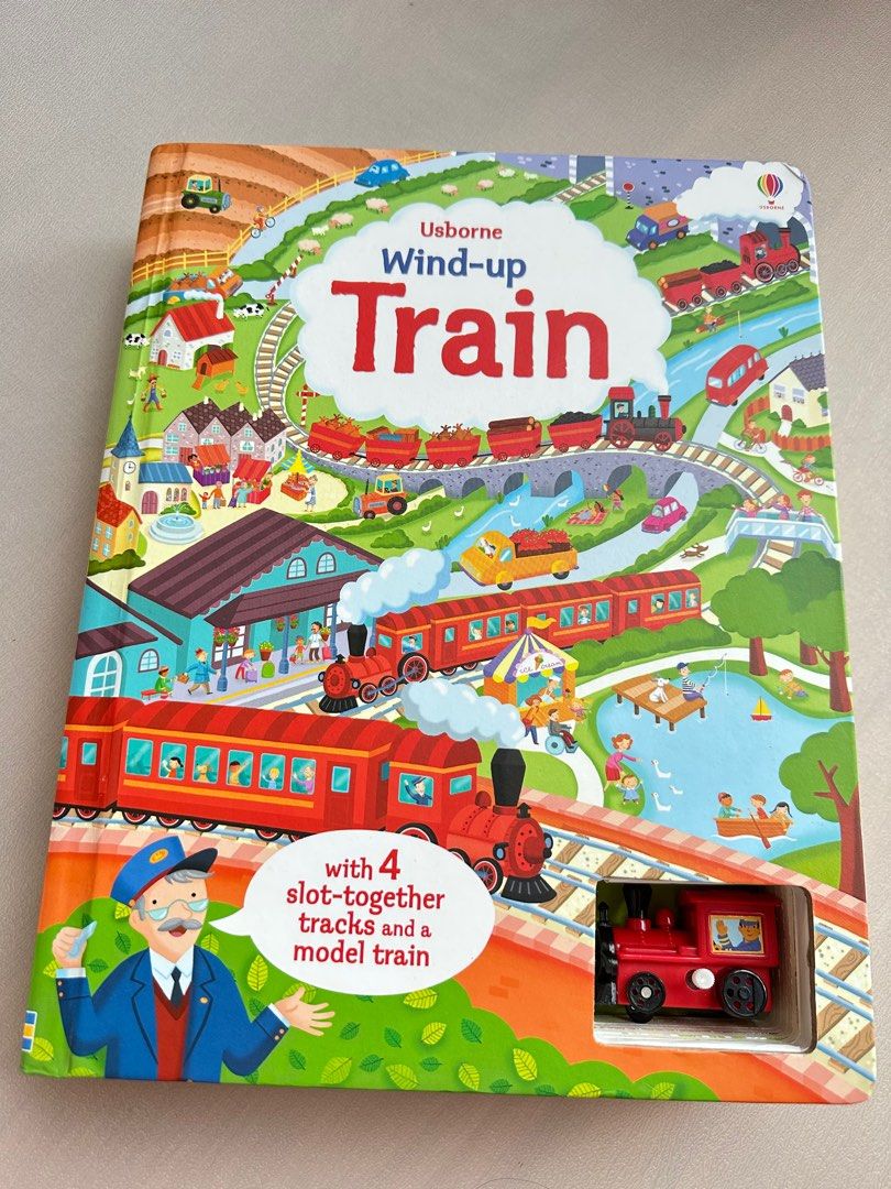 Usborn Wind Up Train Board Book, Hobbies & Toys, Books & Magazines ...