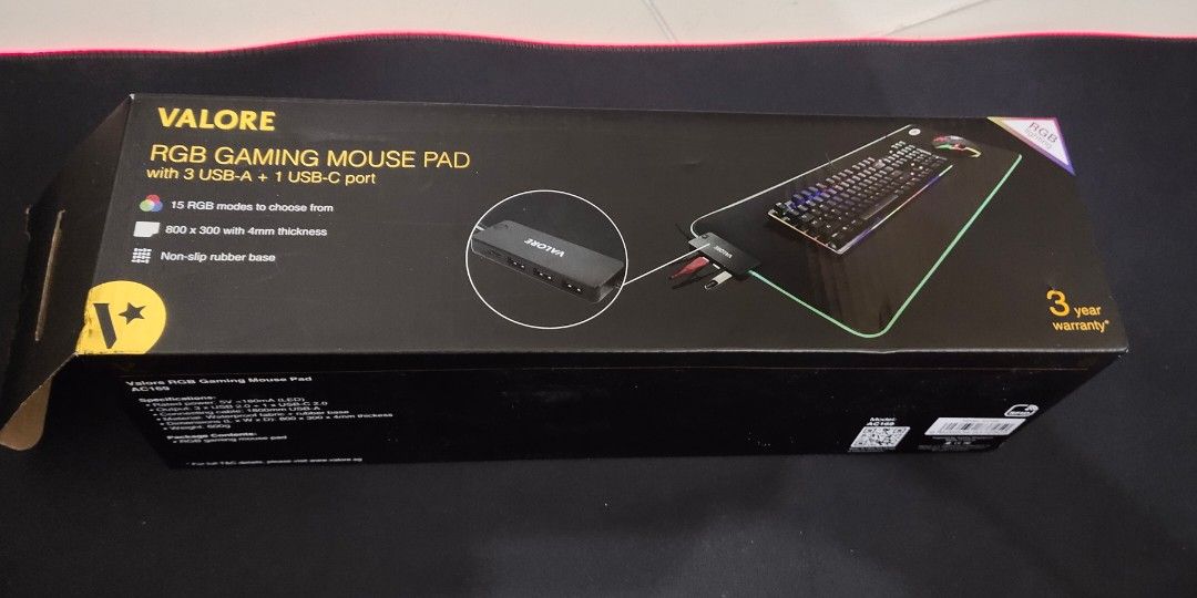 Valore rgb gaming mouse pad, Computers & Tech, Parts & Accessories ...