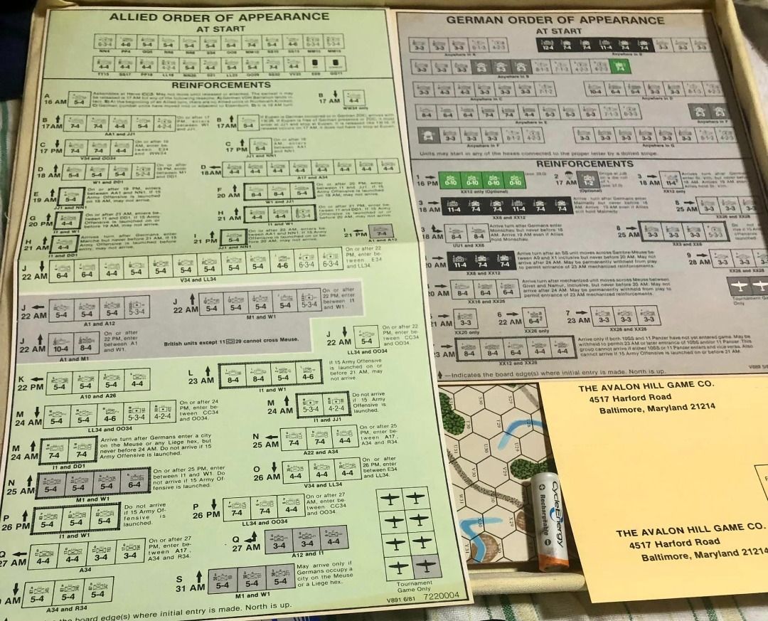 Vintage 1965 Board Game Battle of the Bulge, Hobbies & Toys ...